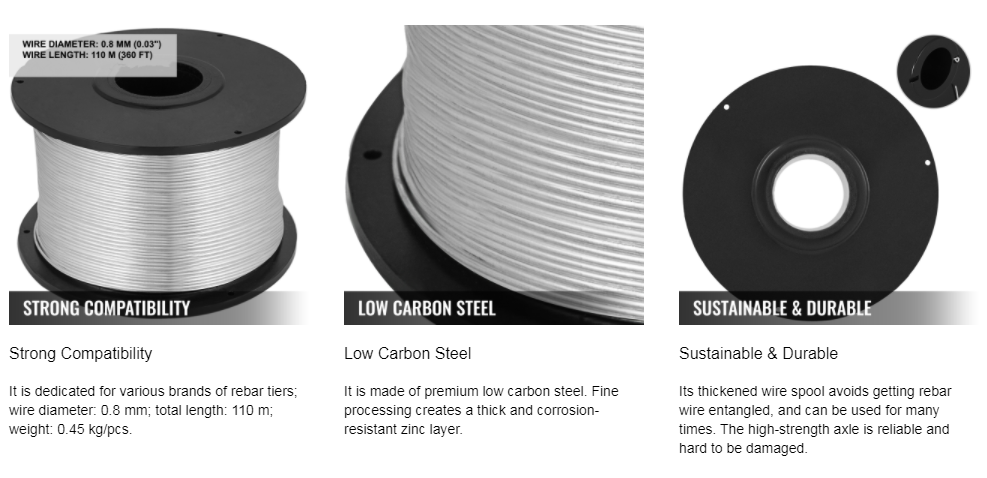 Rebar Tie Wire Reels For Automatic Rebar Tying Machine - KYA FASTENERS