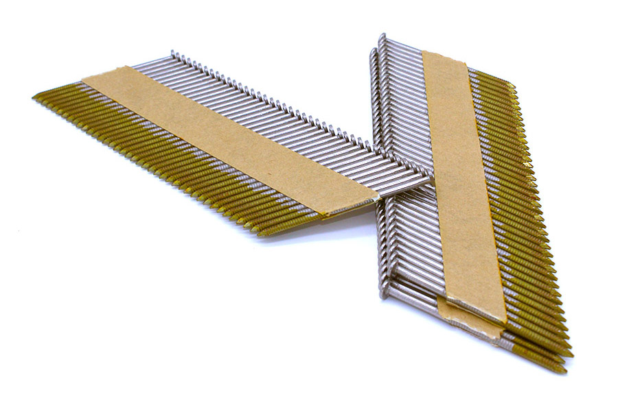 34 Degree Offset Round Head 0.113 Inch Galvanized Paper Strip Nails ...